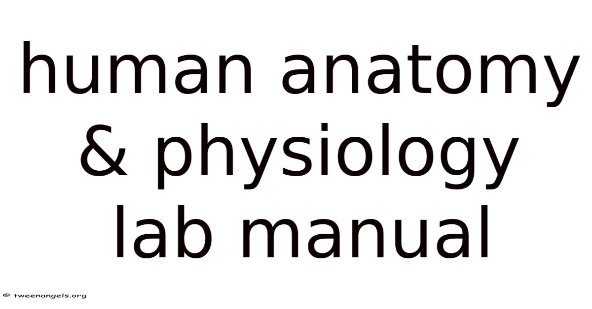 Human Anatomy & Physiology Lab Manual